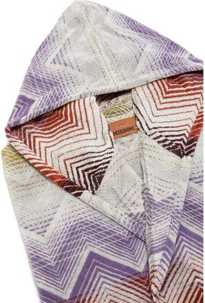 Missoni Home Zigzag Jacquard Cotton Robe - Purple