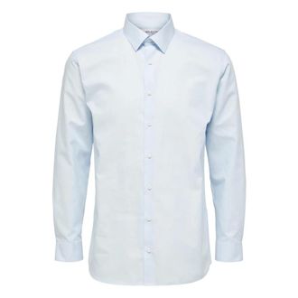 Selected Homme, Chemises, Bleu, Taille: XS Chemise à Manches Longues en Coton