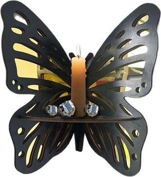 Generic Eckregale F&uuml;r Die Wand Schwebendes Dekoratives Wandregal Mit Schmetterlingsdesign Holz B&uuml;cherregal Aufbewahrungsl&ouml;sung Wohnzimmer B&uuml;ro K&uuml;che Badezimme