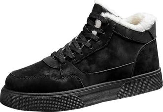 Generic Homme Baskets Montantes dhiver Doubl&eacute;es en Peluche Chaussures De Marche Randonn&eacute;e Chaudes &agrave; Lacets Plates Semelle Antid&eacute;rapant L&eacute;g&egrave;res Confortable D&eacute;c