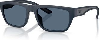 Emporio Armani Homme, Accessoires, Bleu, Taille: 57 MM Ea4267U 618580 Lunettes de soleil
