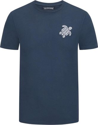Vilebrequin Softes T-Shirt aus Bio-Baumwolle mit Brust-Stickerei in