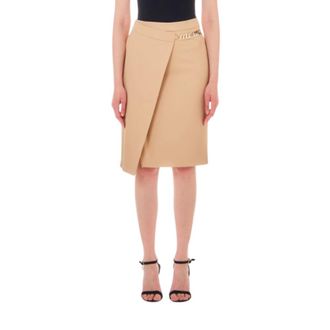 Liu Jo Femme, Jupes, Beige, Taille: 40 FR Jupe Portefeuille Beige Style Classique