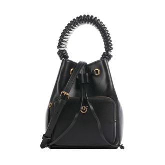 Pinko Pinko, Femme, Sacs, Noir, Taille: ONE Size Cargo Bucket Bag Small