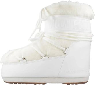 Moon Boot Femme, Chaussures, Blanc, Taille: 42 EU Icon Low Faux-Fur Boot