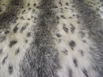 CRS Fur Fabrics Luxus Tier Kunstfell Stoff Material grau Lynx