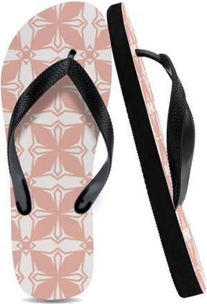 Generic Tongs unisexes pour homme, sandales de plage, de piscine, tongs pour femme, pantoufles de salle de bain, cadeaux danniversaire pour maman, Fleurs g&eacute;om