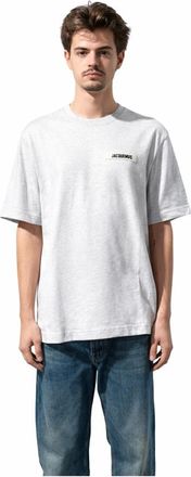 Jacquemus Homme, Tops, Gris, Taille: L LE Tshirt Gros Grain