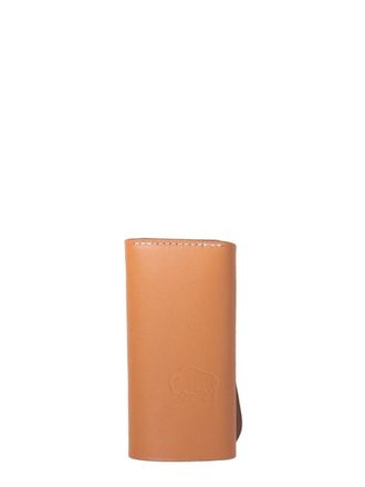 IL BISONTE Leather Key Case - Beige