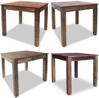 vidaXL Esstisch Gemischtes Altholz 82x80x76 cm - Holztisch - Esstisch - Landhaus Stil - Vintage Tisch - Recycling Holz - Home & Living