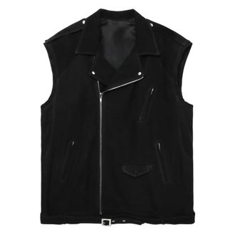 Rick Owens Femme, Vestes, Noir, Taille: ONE Size Veste de motard en cuir noir