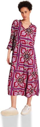 Street One Damen A143950 Print Kleid, Magnolia pink, 42