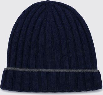 Brunello Cucinelli Bonnet c&ocirc;tel&eacute; en pur cachemire avec revers