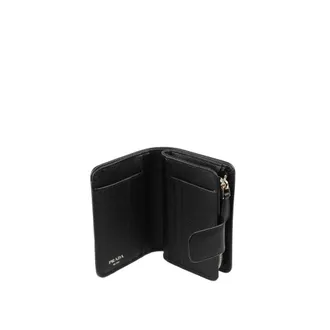 Prada Womens Black Nylon Wallet