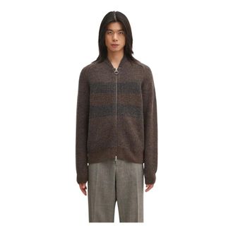 Barbour Cardigan Bomber Tricot - Homme - Pulls - Brun - Taille: XL