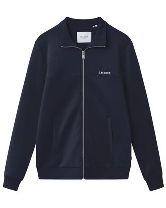 Les Deux Sweatjacke mit Stretchanteil und Label-Schriftzug in