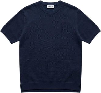 KANGRA Homme, Pulls, Bleu, Taille: M Seta-Cotone Elegante T-shirt