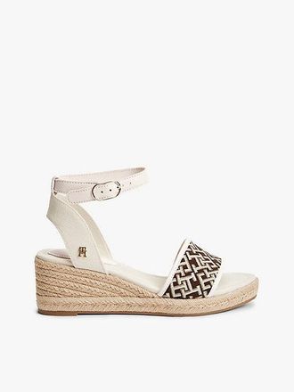 Tommy Hilfiger Espadrilles en jacquard talon compens&eacute; et logo