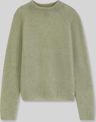 HUGO BOSS Relaxed Fit Pullover aus Woll-Mix mit Stehkragen