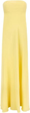 Giovanni Bedin Femme, Robes, Jaune, Taille: 38 FR Robe de Soir&eacute;e en Mousseline &agrave; &Eacute;paules D&eacute;nud&eacute;es