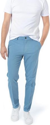 HUGO BOSS Herren Chino blau Baumwolle