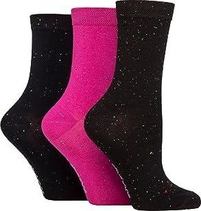 SockShop Femme Doux, respirant et rafraîchissant Tachetée Chaussettes en bambou Paquet de 3 Taille 37-42 (as4, numeric, numeric_37, numeric_42, regular, regula