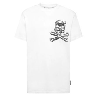 Philipp Plein Homme, Tops, Blanc, Taille: XL T-Chemises