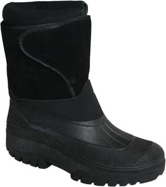 Groundwork Bottes déquitation chaudes pour homme - Tailles 40 à 45, Noir/imitation daim, 42 1/3 EU