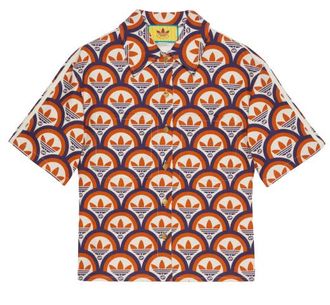 Gucci X Adidas Interlocking G and Trefoil Shirt Size S