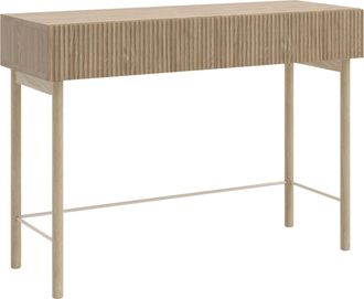 Selsey Schminktisch Makeup Tisch Frisiertisch Kosmetiktisch 110 cm Mit 2 Schubladen Eiche Ge&ouml;lt Nolie