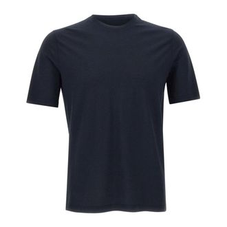 FILIPPO DE LAURENTIIS Homme, Tops, Bleu, Taille: XS T-shirt en coton cr&ecirc;pe