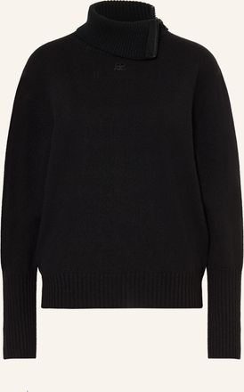 Courr&egrave;ges Rollkragenpullover Aus Merinowolle schwarz