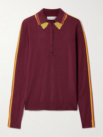 Gabriela Hearst Zorya Polohemd Aus Einer Kaschmir-seidenmischung - Rot