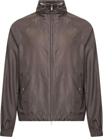 Brunello Cucinelli Homme, Vestes, Brun, Taille: L Membrane Silk Jacket