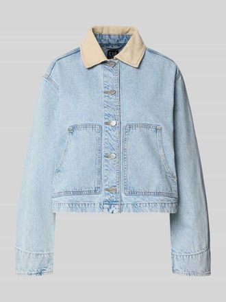 GAP Cropped Jeansjacke mit Umlegekragen