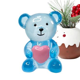 Generico Dekoration f&uuml;r Zuhause, Tierskulptur aus Harz mit Herz, niedliche Schreibtischdekoration, f&uuml;r Zuhause, Wohnzimmer, Schlafzimmer, Arbeitszimmer, Innenb