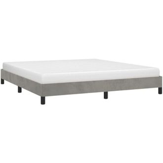 vidaXL Cadre de lit Gris clair 160x200 cm Velours