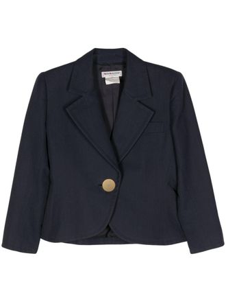 Saint Laurent blazer à simple boutonnage (1980) - Bleu