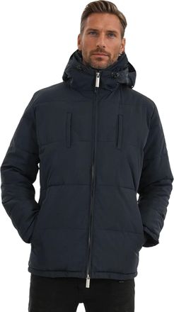 Alessandro Salvarini Herren Winterjacke (S-3XL) - gesteppt, 2-in-1-System, abnehmbare Kapuze - AS457 - Navy Gr&ouml;&szlig;e L - Gr.L