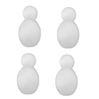 BESTONZON 4st&uuml;cke Schneemann-Modell aus Polystyrol f&uuml;r Weihnachtsdeko Bastelidee als Ornament Anh&auml;nger oder Wanddekoration Wei&szlig;