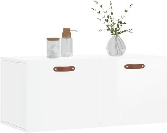 Generic Wandschrank, H&auml;ngeschrank mit viel Stauraum, Wandmontage Badschrank, Medizinschrank, Aufbewahrungsschrank f&uuml;r Wohnzimmer, Holzwerkstoff(Wei&szlig; (80 x 36,