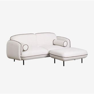 Sklum Sklum - 3-Sitzer-Sofa mit Biel-Hocker