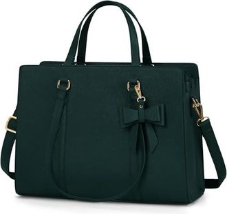 Generic Sac fourre-tout imperméable et léger pour ordinateur portable 15,6 pour femme pour les affaires professionnelles et le travail de bureau, noir, Vert, 