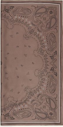 lescarf Lescarf Seidentuch braun
