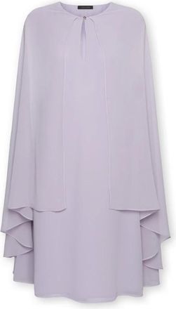 Elena Miro Femme, Robes, Violet, Taille: 44 FR Robe en georgette superpos&eacute;e