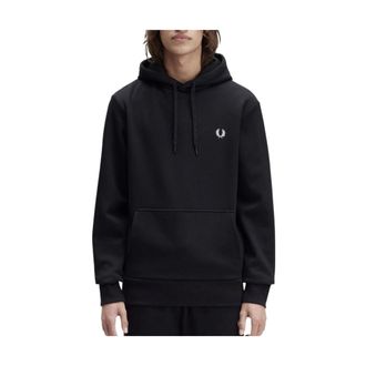 Fred Perry Homme, Sweatshirts et sweats &agrave; capuche, Noir, Taille: M SweaT-shirt &agrave; capuche avec logo audacieux