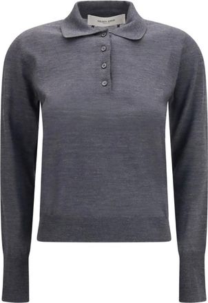 Golden Goose Polo Manches Longues en Laine M&eacute;rinos - Femme - Pulls - Gris - Taille: 38 FR