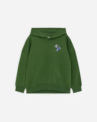 Arket Schweres Kapuzensweatshirt -Gr&uuml;n