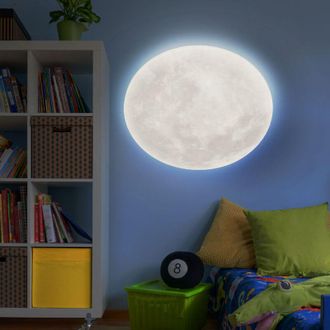 Trio Deckenlampe Wohnzimmerleuchte Deckenleuchte Esszimmerlampe Schlafzimmerleuchte, Acryl wei&szlig;, Mond-Optik dimmbar Fernbedienung, led 22W 2460Lm