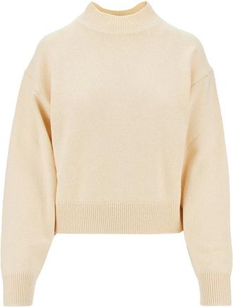 Pinko Pinko - Pull en laine et cachemire - Femme - Pulls - Beige - Taille: 42 FR